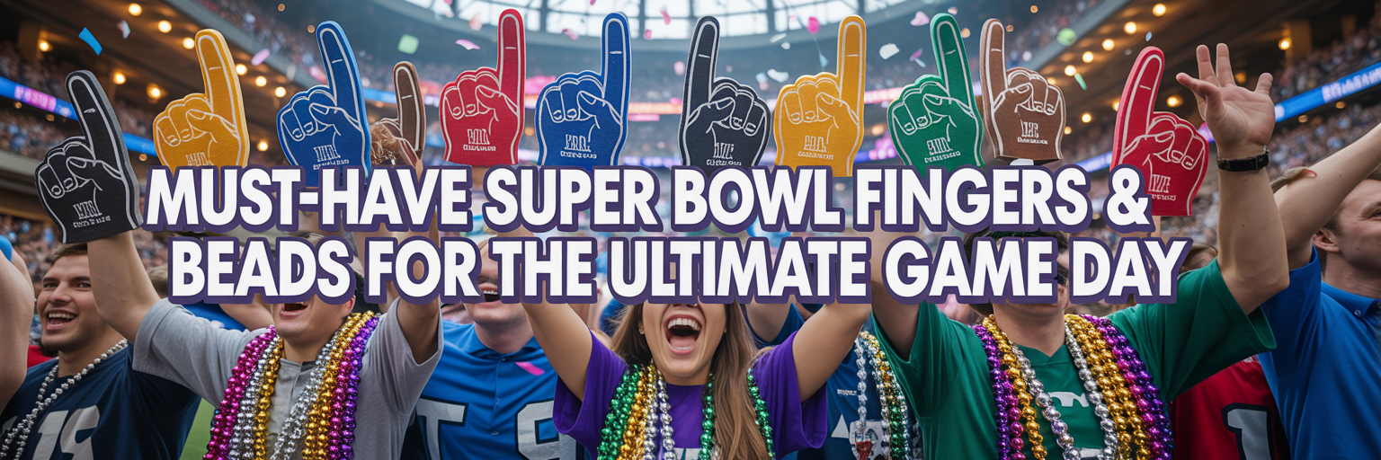 Must-Have Super Bowl Foam Fingers & Beads for the Ultimate Game Day ...