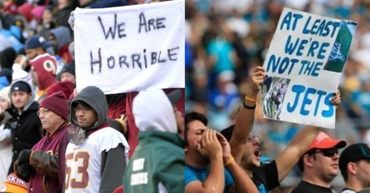 These Hilarious NFL Signs Were Spotted in Stadiums | WithTheFirstPick